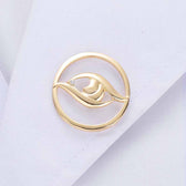 Gold Optometrists Eye Anatomy Lapel Pin | ClinicalPosters