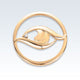 Gold Optometrists Eye Anatomy Lapel Pin | ClinicalPosters