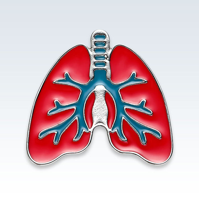 Pulmonologists Enameled Lungs Anatomy Lapel Pin | ClinicalPosters