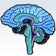 Neurologist Blue Enameled Brain Anatomy Lapel Pin | ClinicalPosters