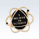 Scientific Believe Science Atom Lapel Pin | ClinicalPosters