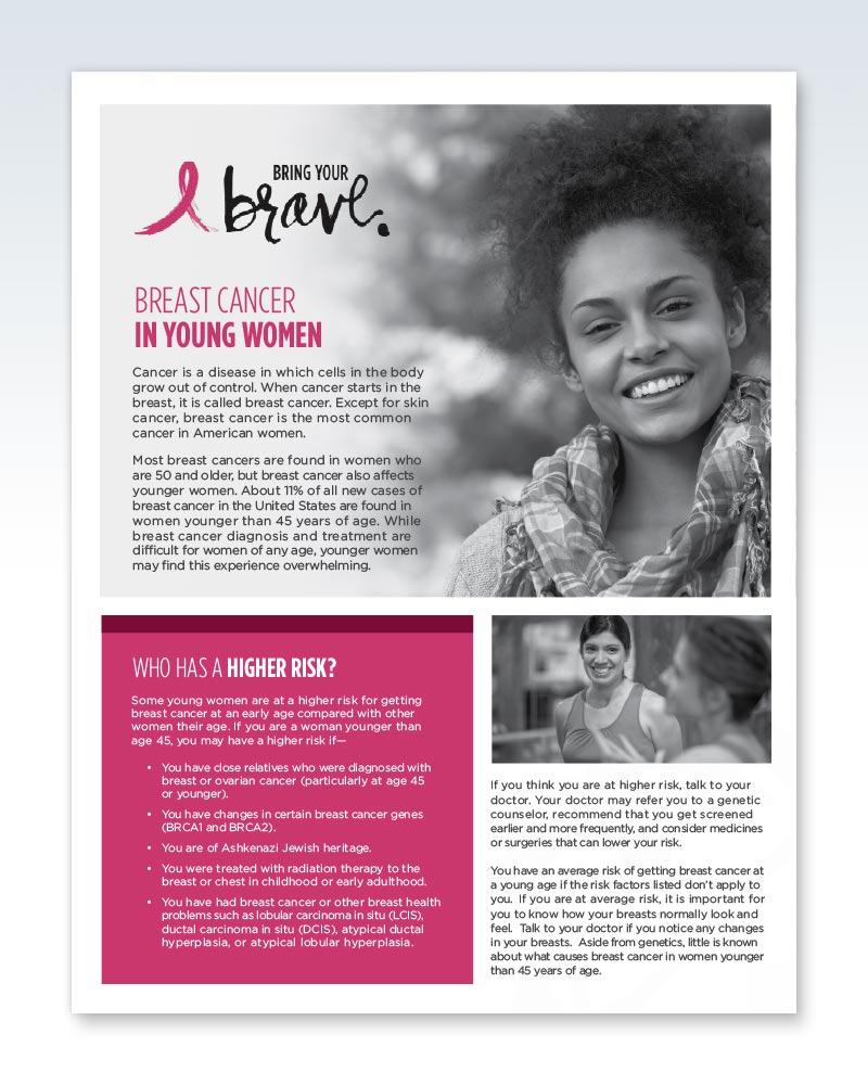 Breast Cancer in Young Women Sheet 8.5x11 – clinicalposters.com