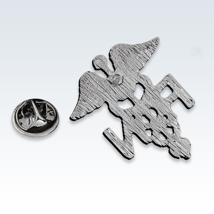 RN Caduceus Silver Lapel Pin | ClinicalPosters