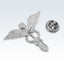 Doctors Winged Caduceus Silver Lapel Pin | ClinicalPosters