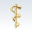 Gold Caduceus Staff Lapel Pin | ClinicalPosters