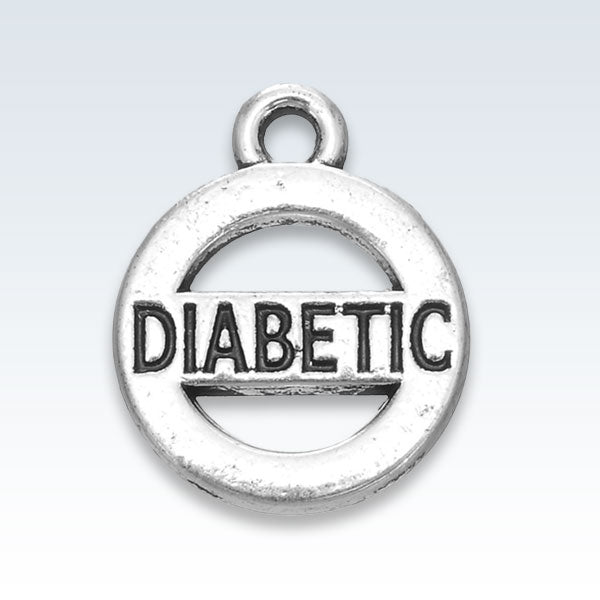 Antique Metal Diabetes Charm | ClinicalPosters