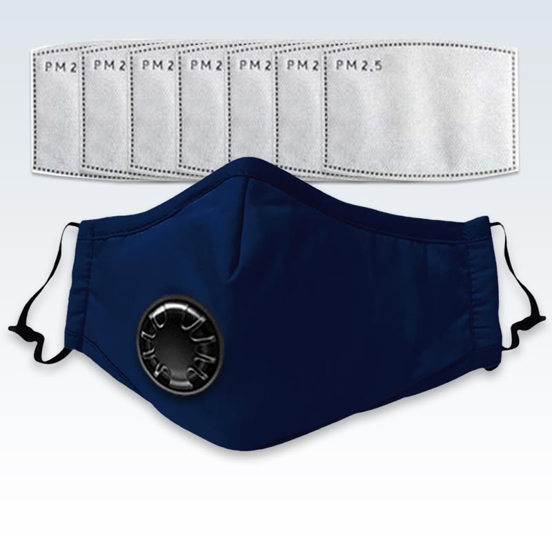 Blue Face Mask PM2.5 With Valve PPE 8 Pieces | ClinicalPosters