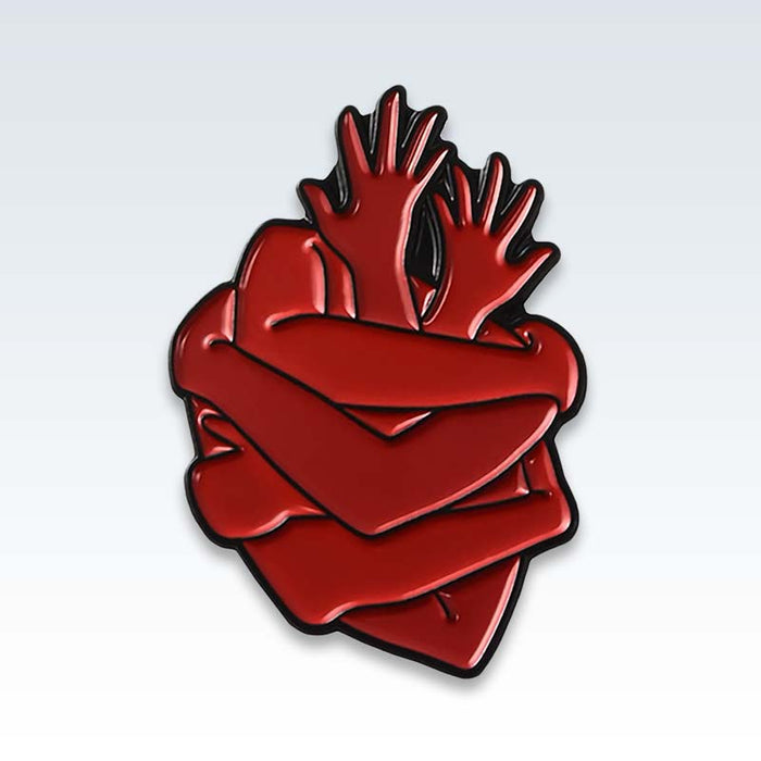 Cardiologists Heart Arms Enamel Lapel Pin | ClinicalPosters