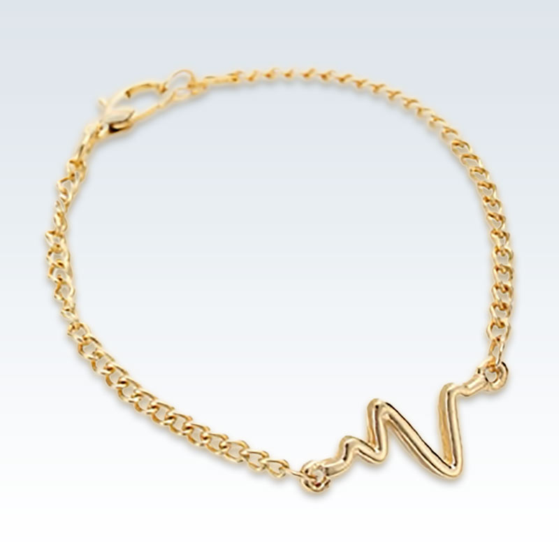 Cardiologists Heart EKG Gold Bracelets – clinicalposters.com