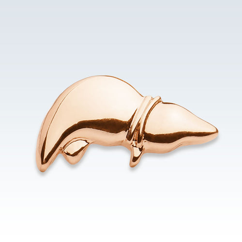 Hepatologists Liver Anatomy Gold Lapel Pin | ClinicalPosters