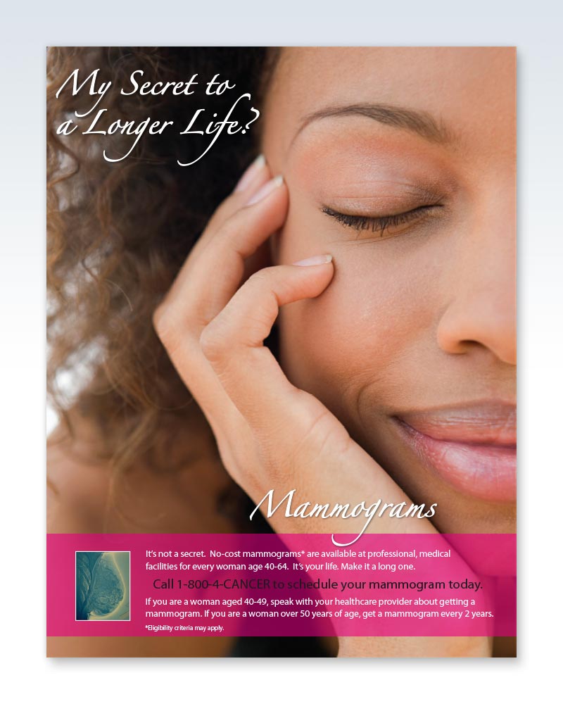 Longer Life Mammogram Poster 18x24 | ClinicalPosters