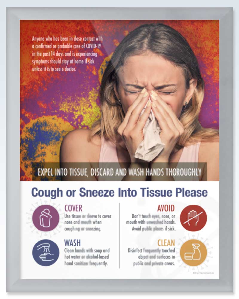 Cough Sneeze Tissue Please Poster | ClinicalPosters
