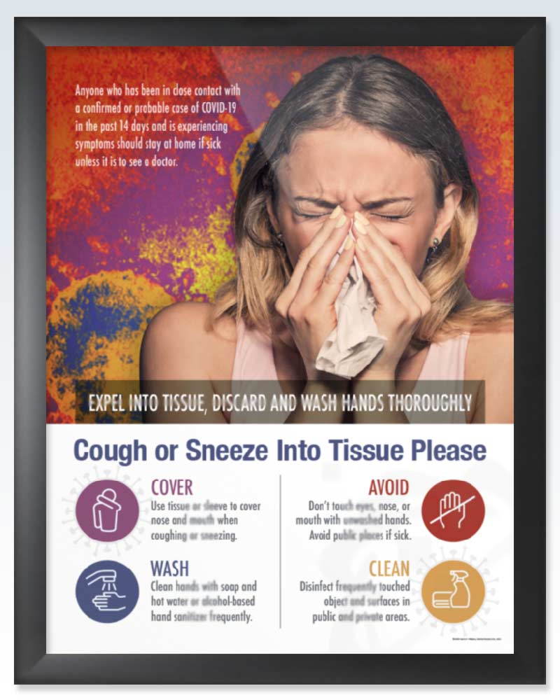 Cough Sneeze Tissue Please Poster | ClinicalPosters
