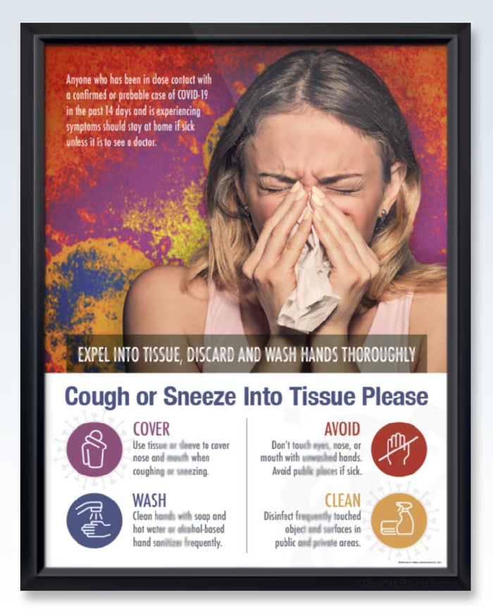 Cough Sneeze Tissue Please Poster | ClinicalPosters