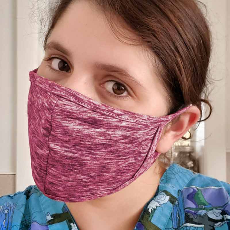 Textured Red Reusable Adult Mask | ClinicalPosters
