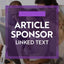 Article Sponsor Linked Text | ClinicalPosters