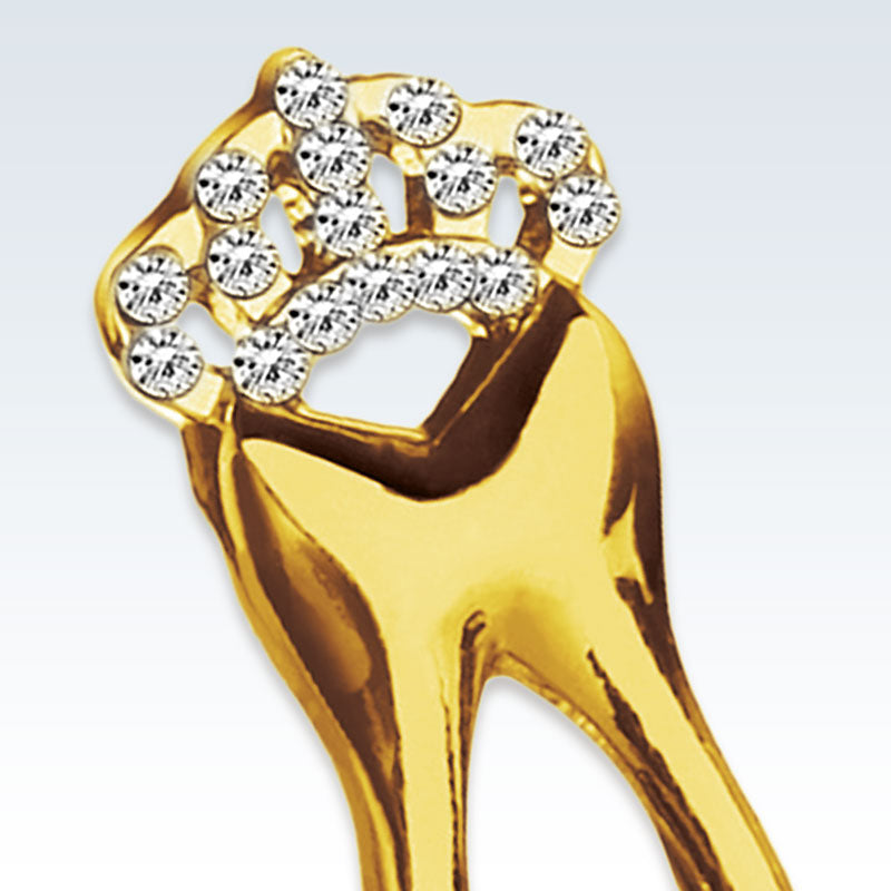 Dentists Gold Jeweled Tooth Lapel Pin | ClinicalPosters